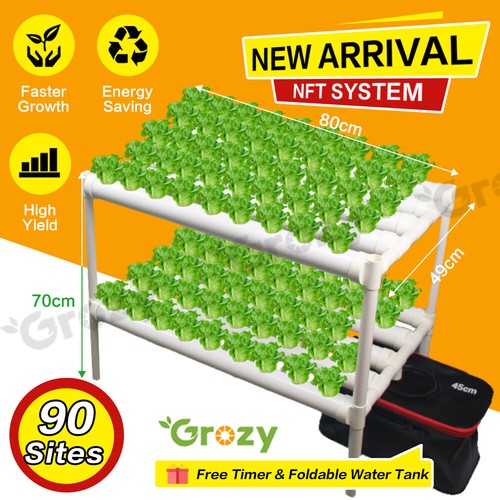 45/90/144 Plant Sites Aeroponics Hydroponic Grow Tool Kits Vegetable ...