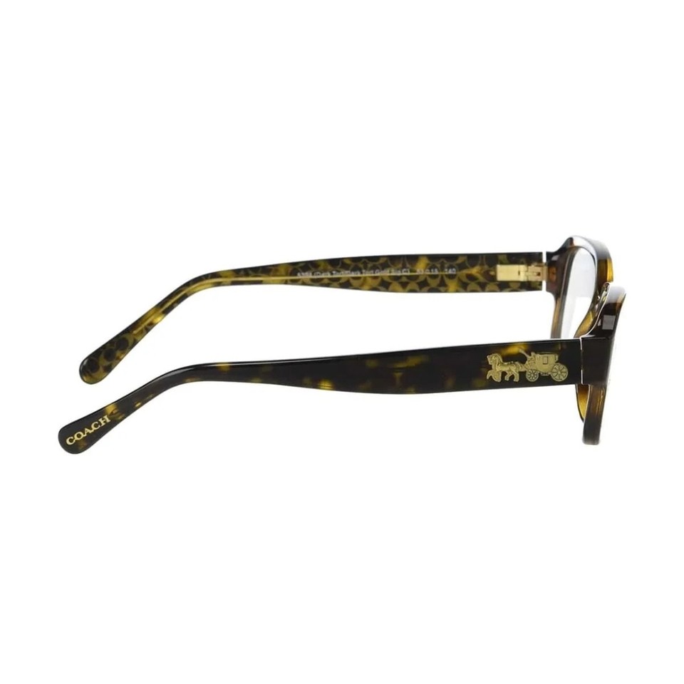 Coach Eyeglasses HC 6105 5394 Dark Tortoise Brown Rectangular 53mm New ...