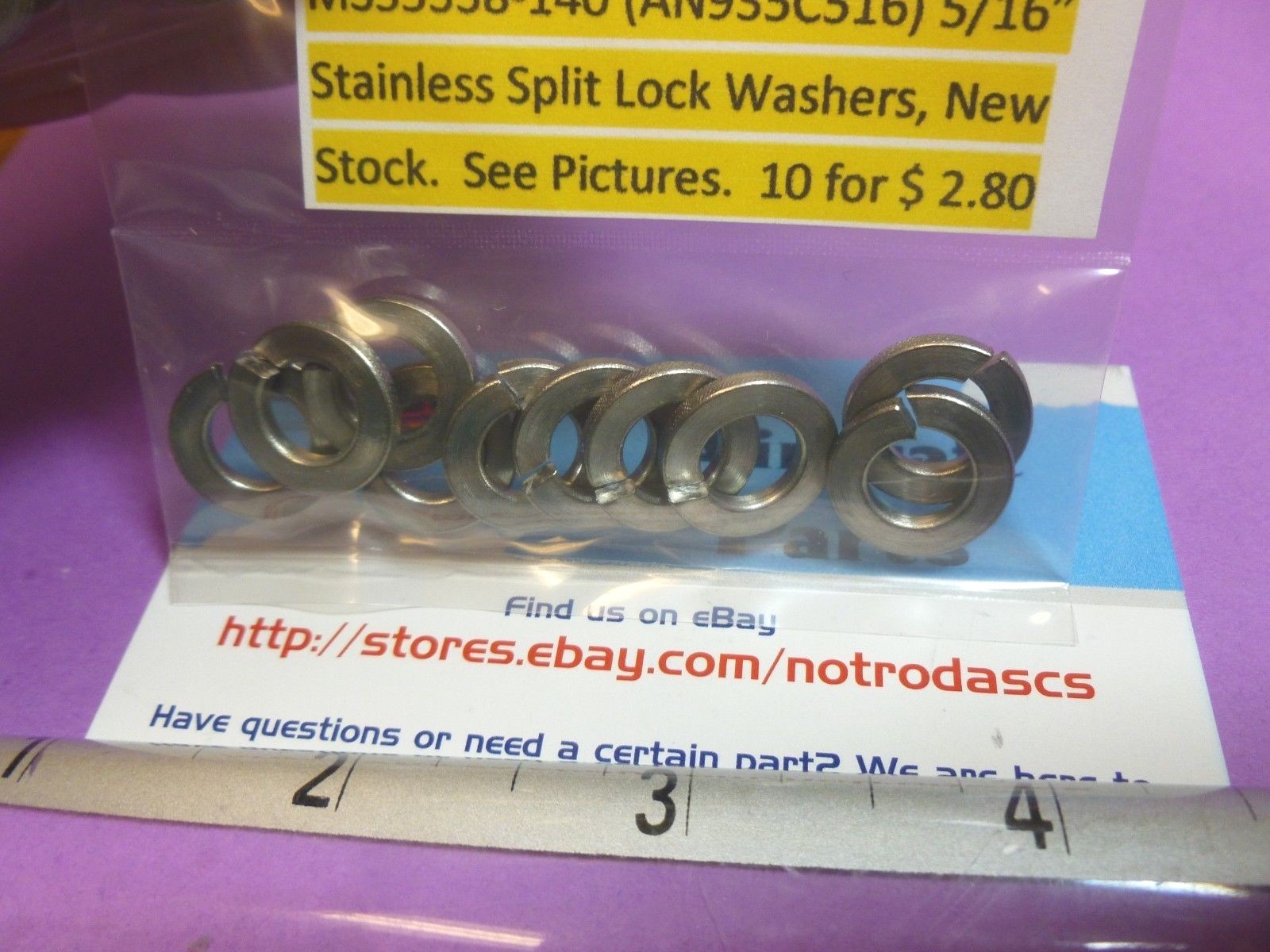 Lot of 10 MS35338-140 (AN935C516) 5/16" STAINLESS SPLIT LOCK WASHERS | eBay