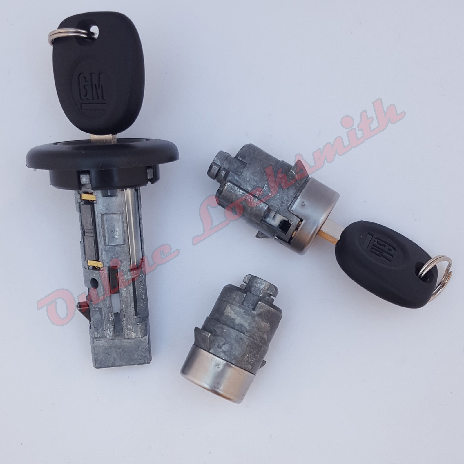 OEM Ignition Cylinder & Door Lock Set For GMC Vehicles with GM Logo ...