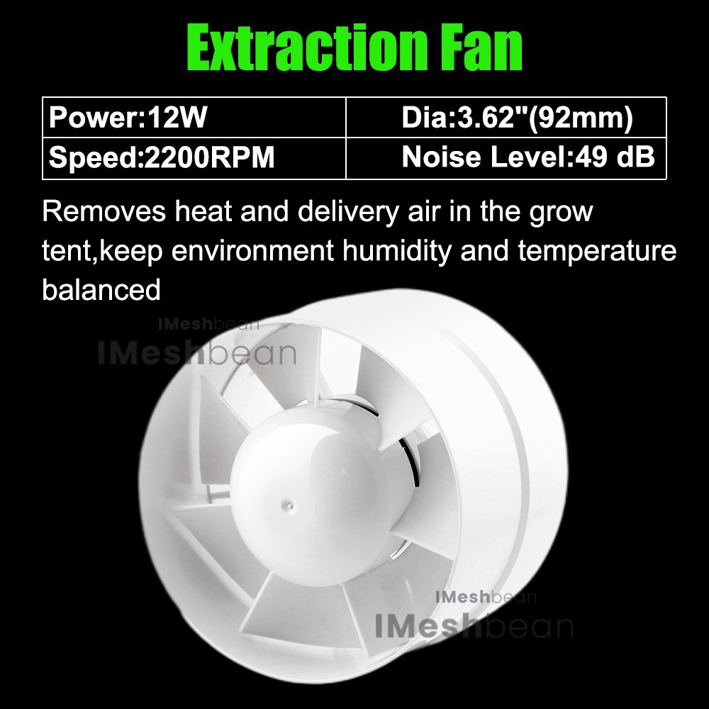 48"x48"x80" Complete Grow Tent Kit w/LED Full Spectrum Grow Light+Air ...