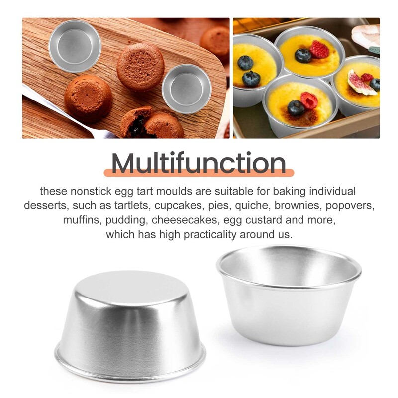 12 Pieces Individual Molds Pudding Molds Cups Chocolate Molten Pans6374 ...