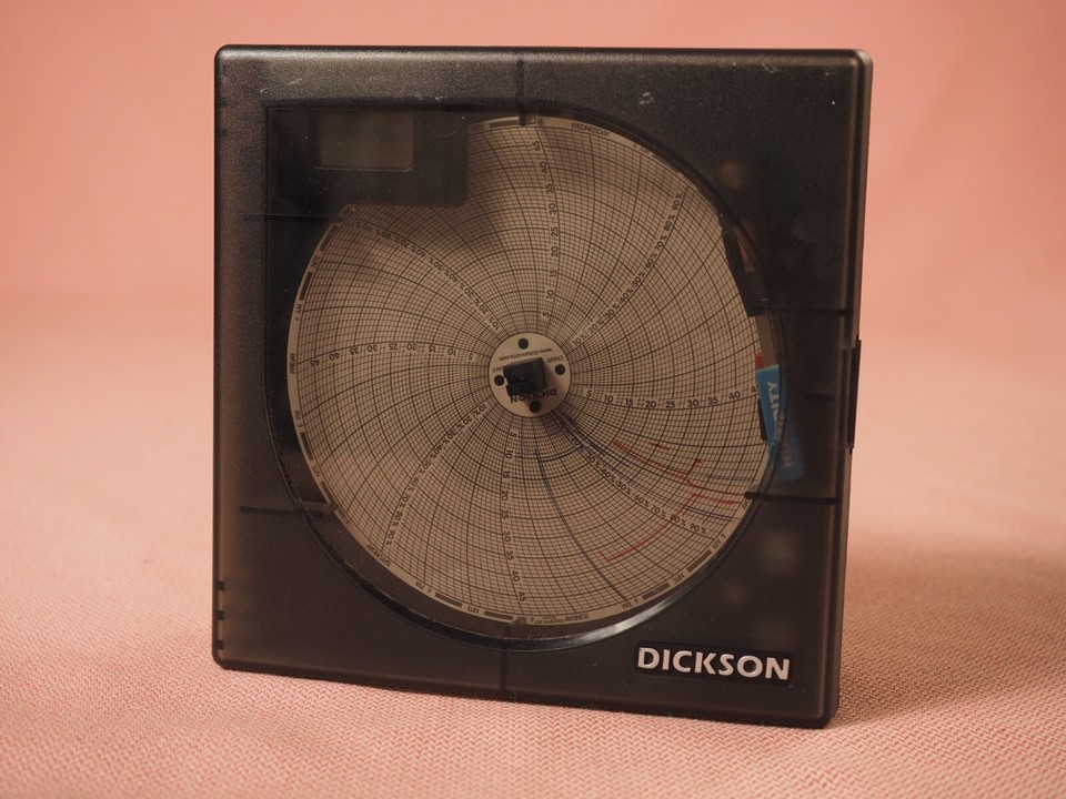 Dickson TH6P2 6" Remote Sensing Temperature Humidity Recorder Used | eBay