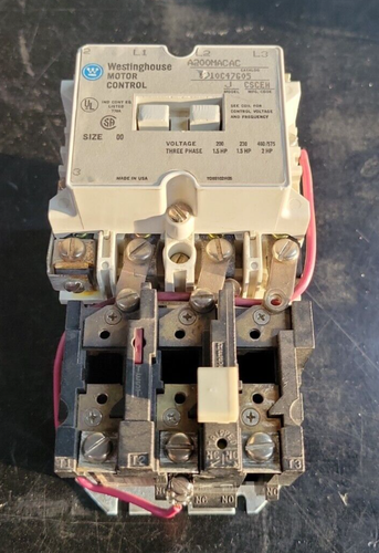 1- Westinghouse A200MACAC Motor Control Starter , Size 00 , 2HP , Coil ...