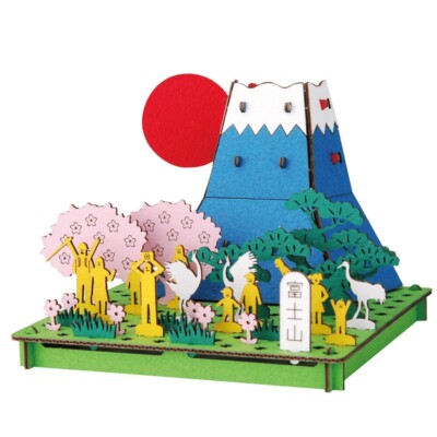 Mt.Fuji Fuji San Cardboard DIY Kit - Eco-Friendly Japanese Model Craft ...
