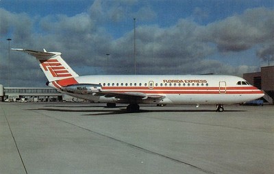 Airline Postcard FLORIDA EXPRESS AIRLINES BAC 1-11 203/AE | eBay