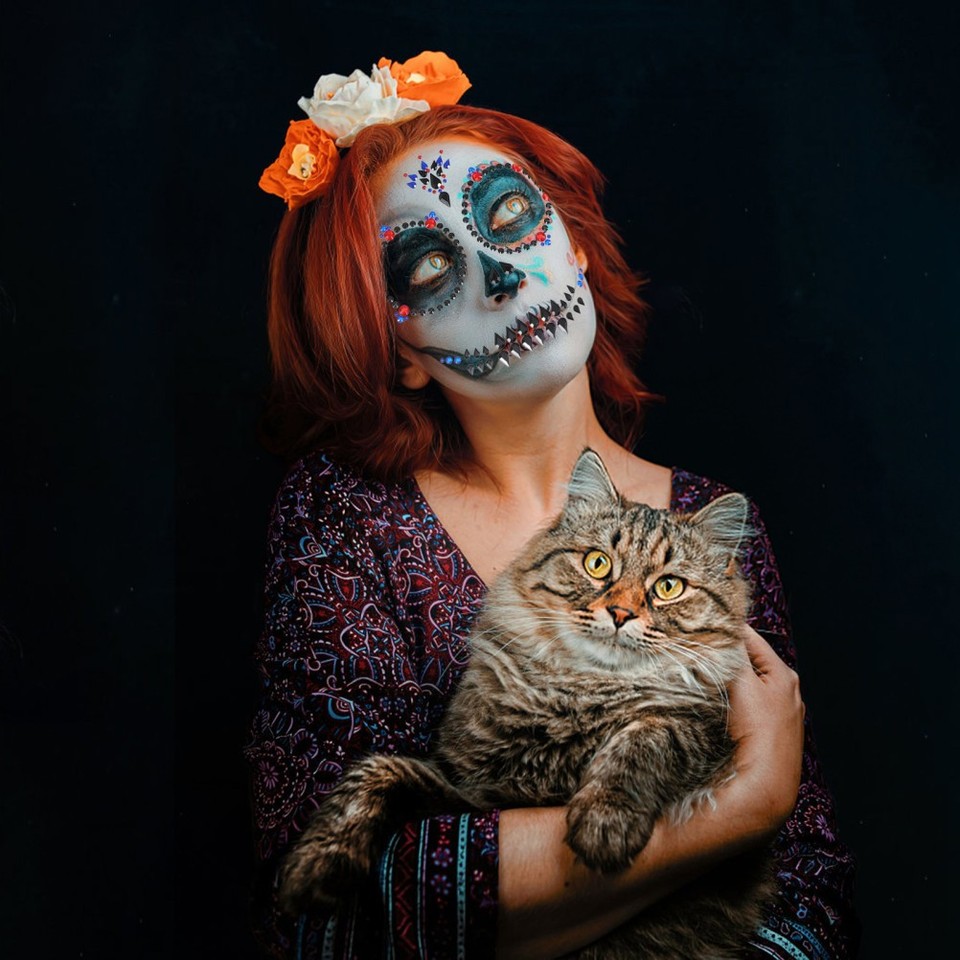 4pcs Halloween Style Facial Stickers Practical False Tattoos Acrylic ...