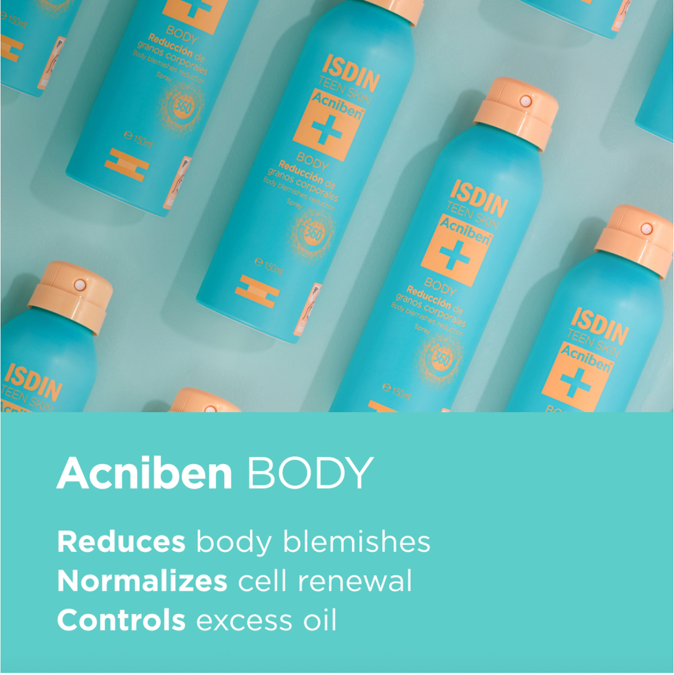 Isdin Acniben Body Spray, Reduces Body Blemishes, Non-Comedogenic ...