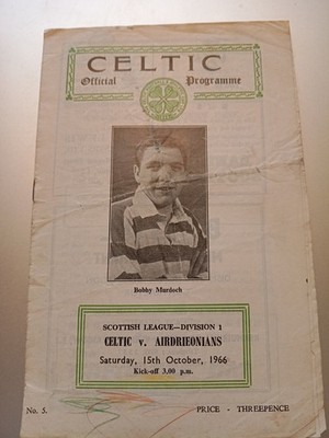 15.10.1966 Celtic v Airdrieonians - Scottish First Division | eBay UK