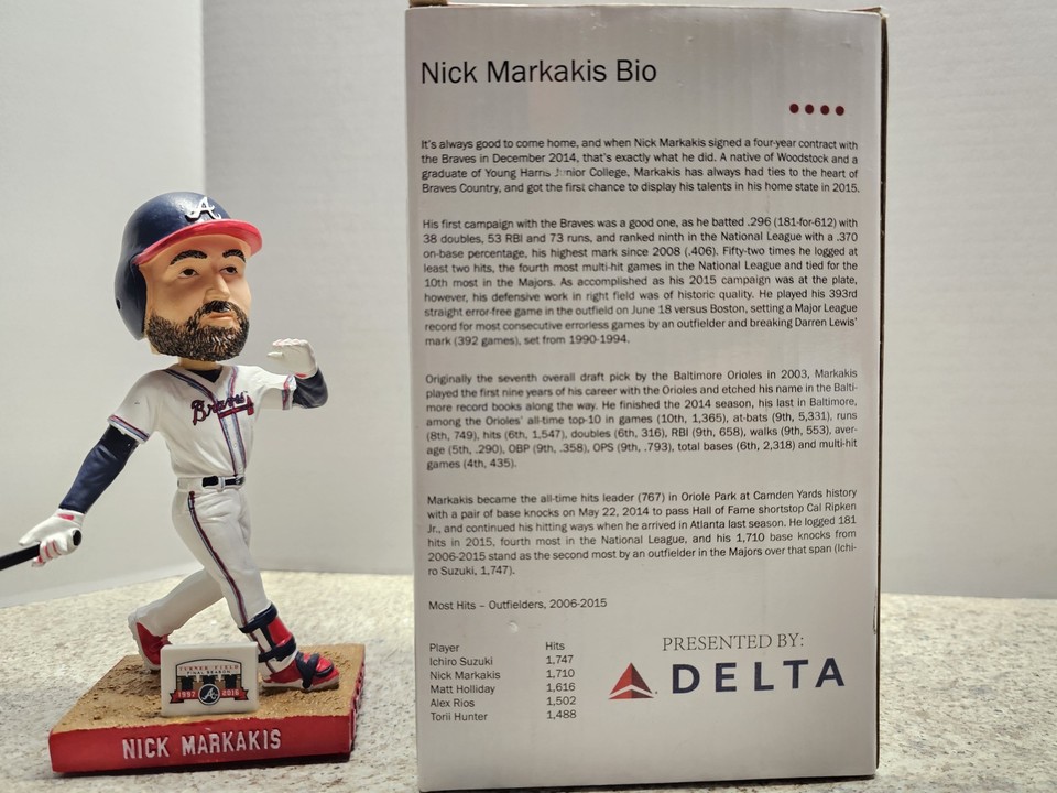 Nick Markakis Atlanta Braves MLB 2016 SGA Bobblehead NIB | eBay
