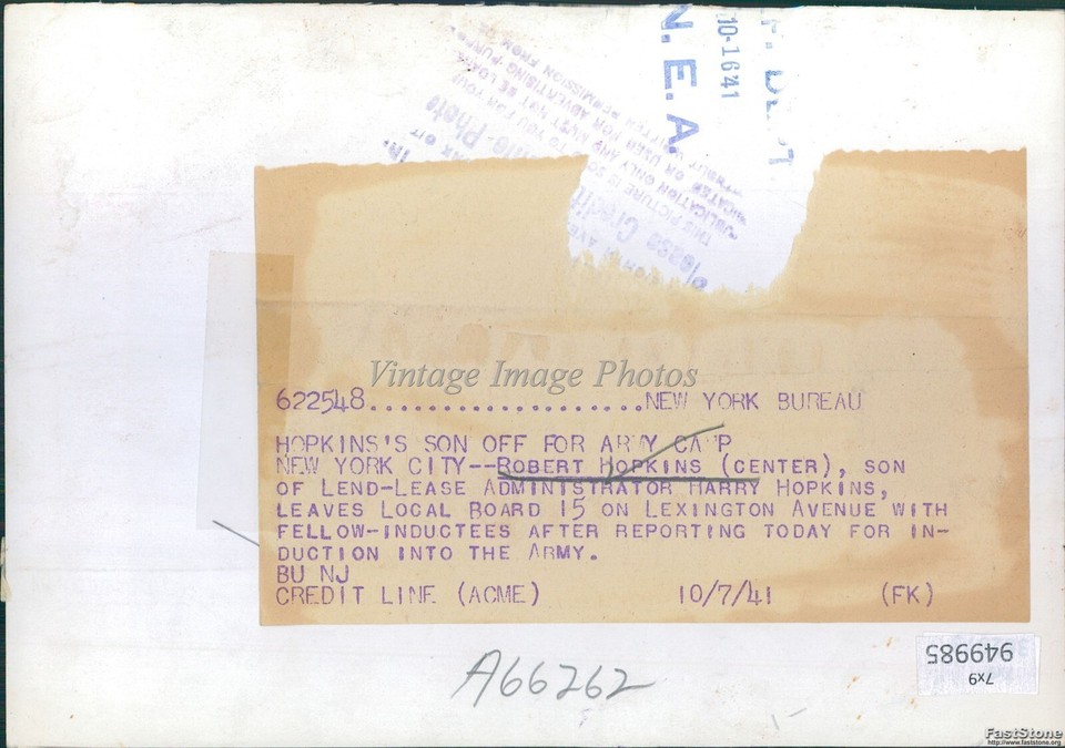1941 Robert Hopkins Center Son Of Lendlease Administrator Harry Hopki ...