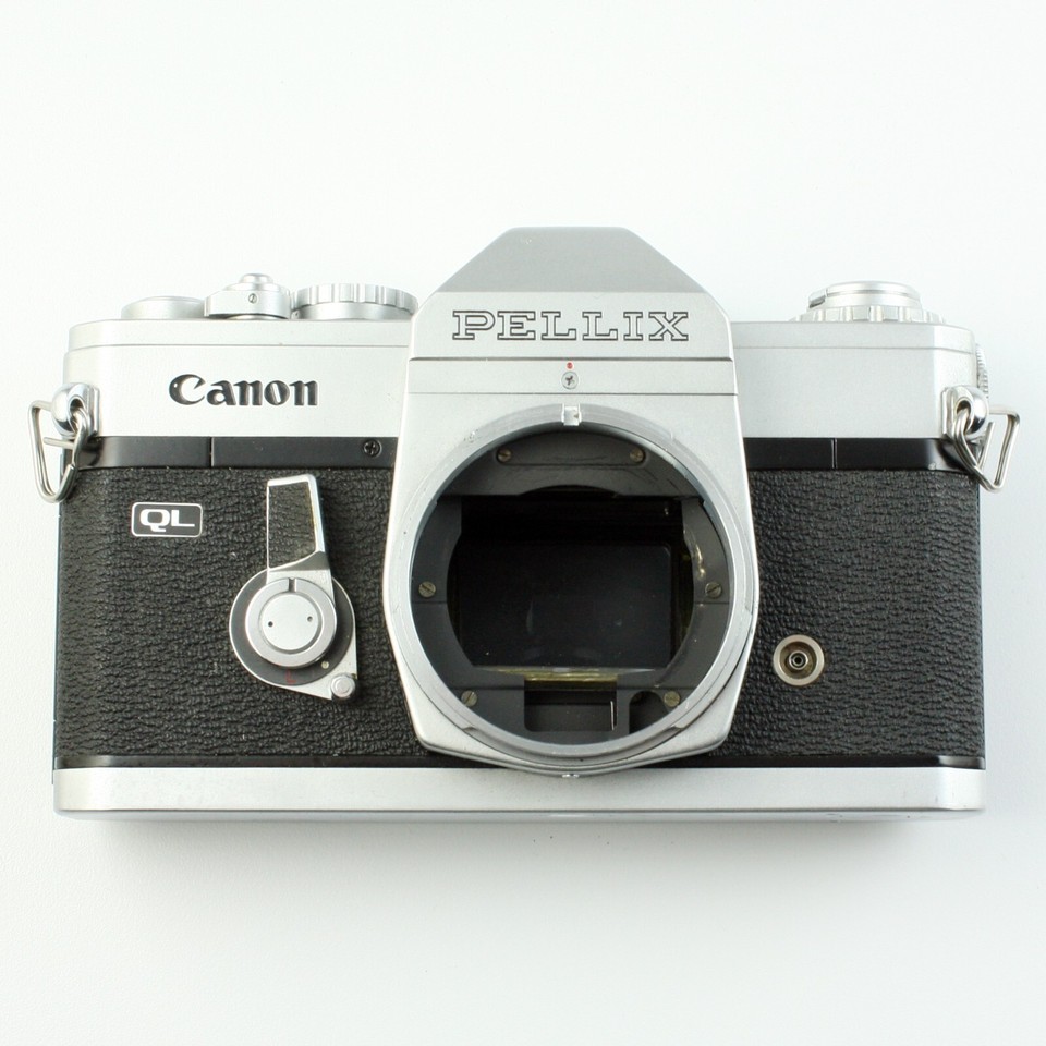Canon Pellix QL 35mm SLR *BODY* + Leather Hard Case & Strap As-Is ...