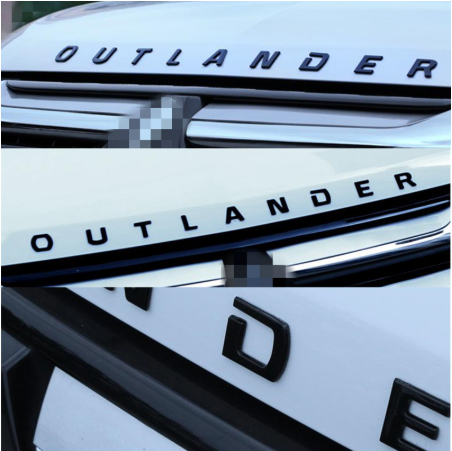Mitsubishi Outlander Gloss Black Car 3D Letters Hood Emblem Logo Badge ...