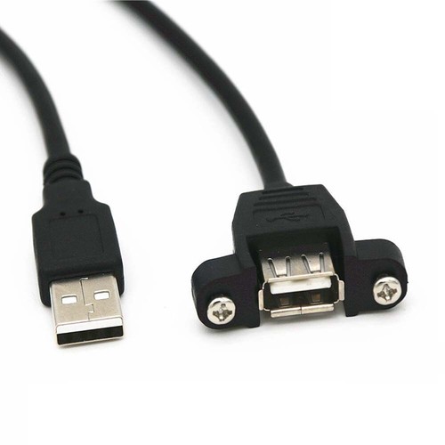USB2.0 Male To Female Extension Cable With Screw Holes For Fixing 2M 0 ...