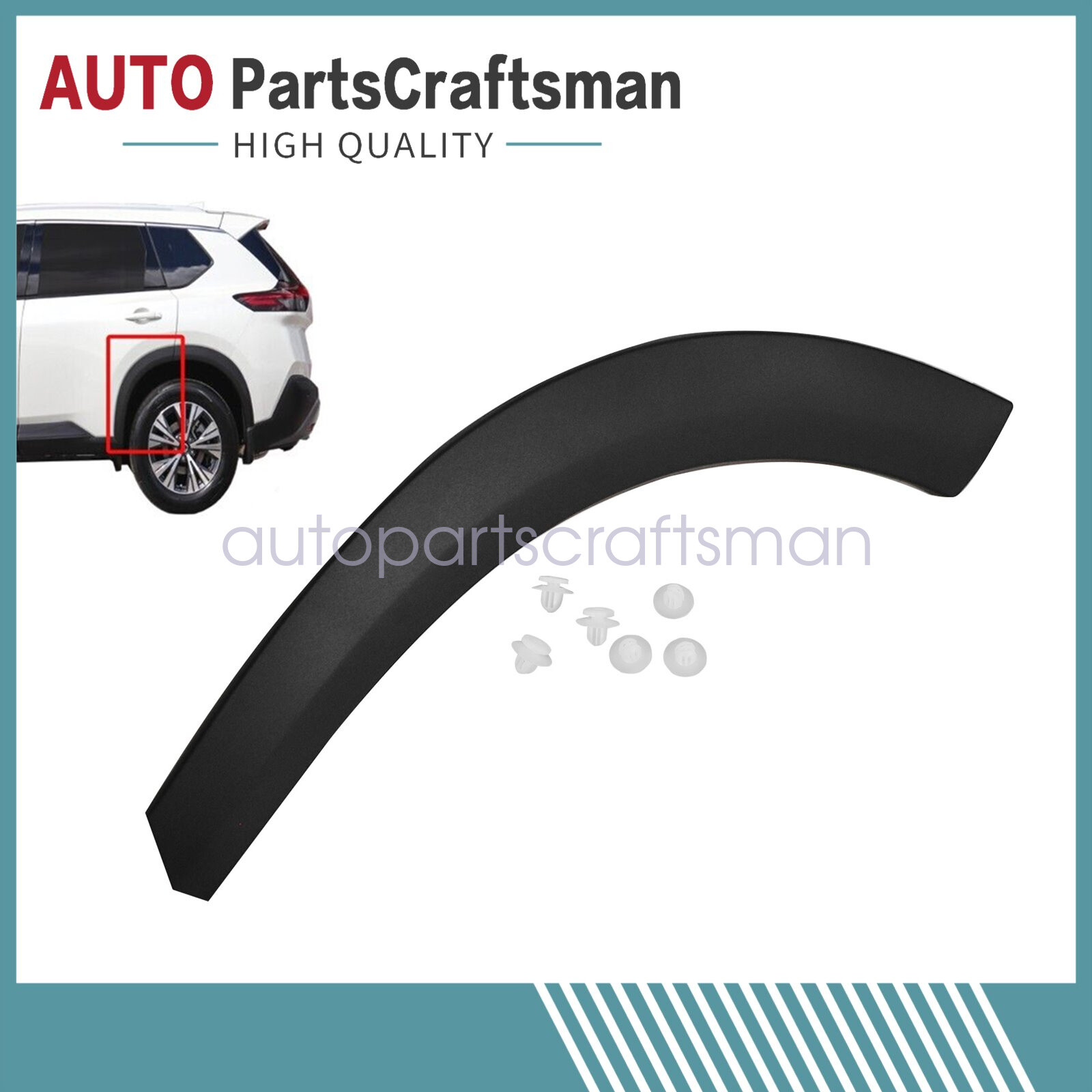For Nissan Rogue 2021-2023 788616RR0A Flare Molding Trim Rear Driver ...