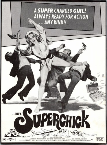 1973 VINTAGE 7.5X10 MOVIE PROMO PRINT Ad FOR JOYCE JILLSON IN SUPERCHICK B-MOVIE | eBay