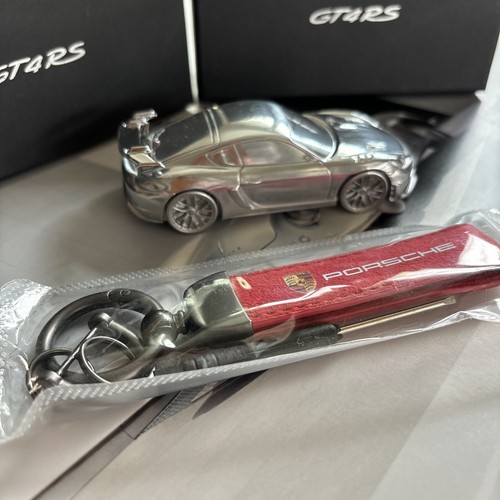 Porsche 1/43 718 Cayman GT4 RS Paperweight--Aluminum Chrome Model & Key ...