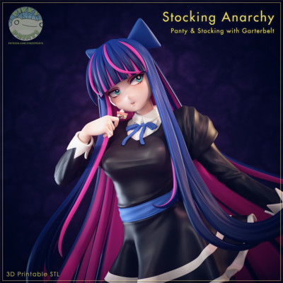 Stocking Anarchy Figure 1/7 Scale Unpainted Resin Kit (Panty & Stocking ...