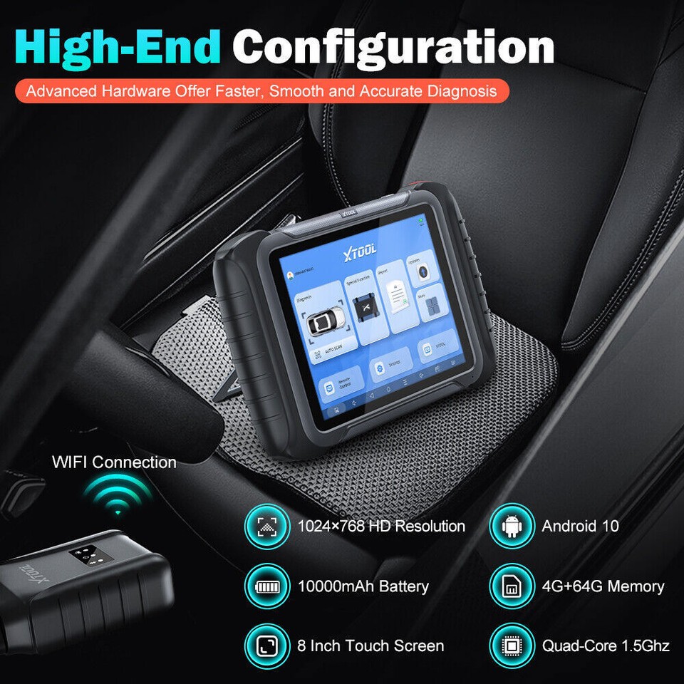 XTOOL USED D8W WIFI Auto OBD2 Diagnostic Bidirectional Scanner CAN FD ...
