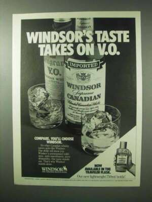 1983 Windsor Canadian Whisky Ad - Takes on V.O. | eBay
