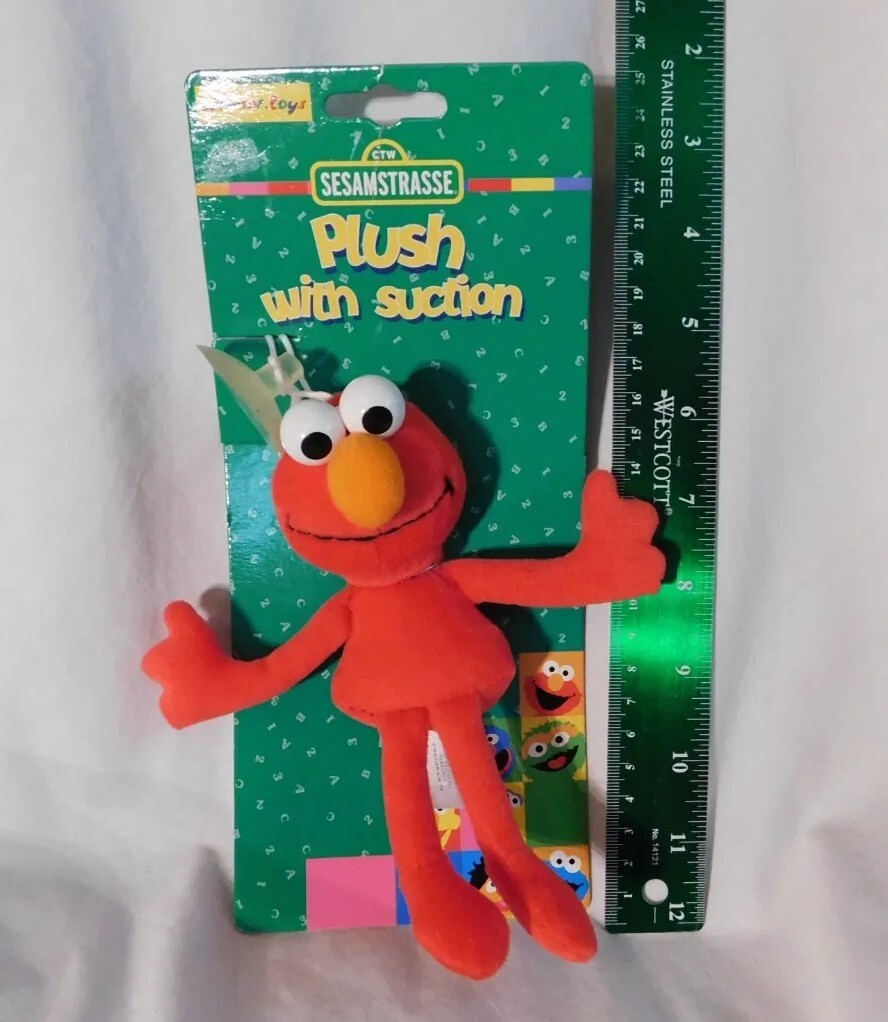 7" Small Junior Toys Sesamstrasse Elmo Plush Suction 2000 Card German ...