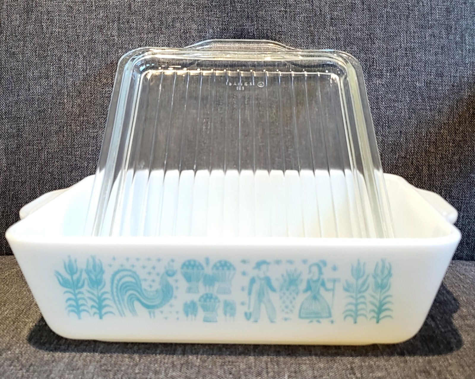 Vintage Pyrex Amish Turquoise Butterprint 503 Refrigerator Dish w/Lid ...