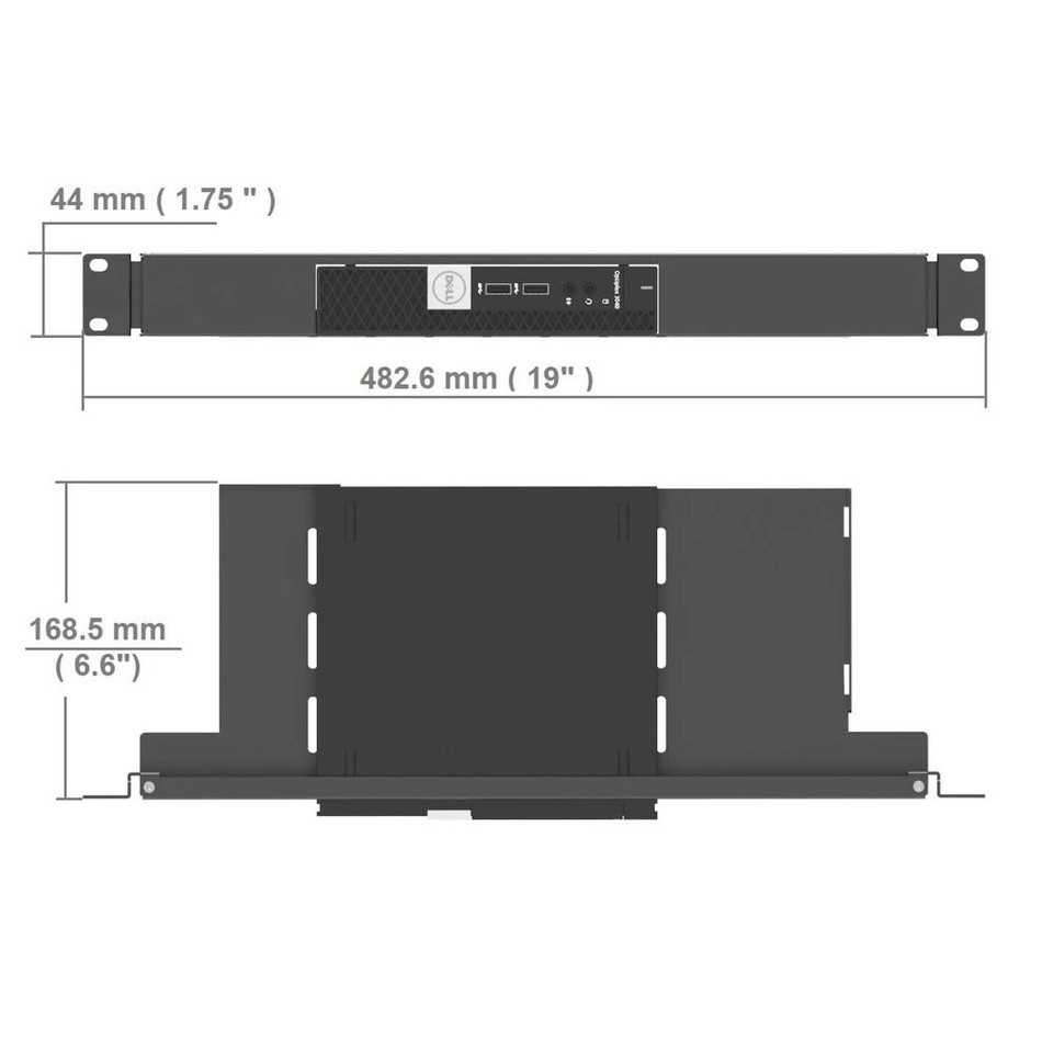 Mini Rack Mount for Dell OptiPlex Micro Form Factor Case-1U Hinged ...