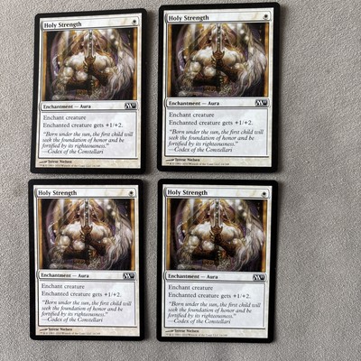 4x Holy Strength M11 #016 MTG Core 2011 Magic English NM/Unplay common ...