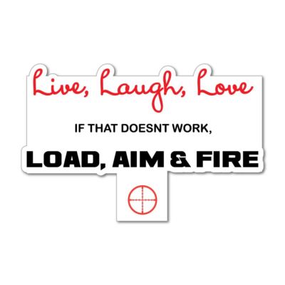 Funny Joke Load Aim & Fire Guns Shooting Car Sticker Decal | eBay Australia