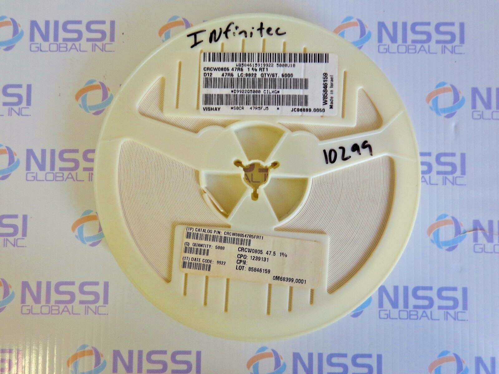 CRCW0805 47R5 1% RT1 RESISTOR (5000 PCS) | eBay
