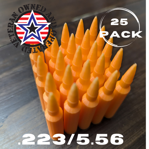 .223 Rifle Dummy Rounds, Snap Caps -- For Training **Made in USA (25 ...