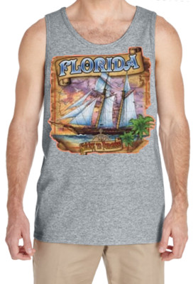 Florida Sailing Boat Design Boating Vacation Mens Tank Top Clothing ...