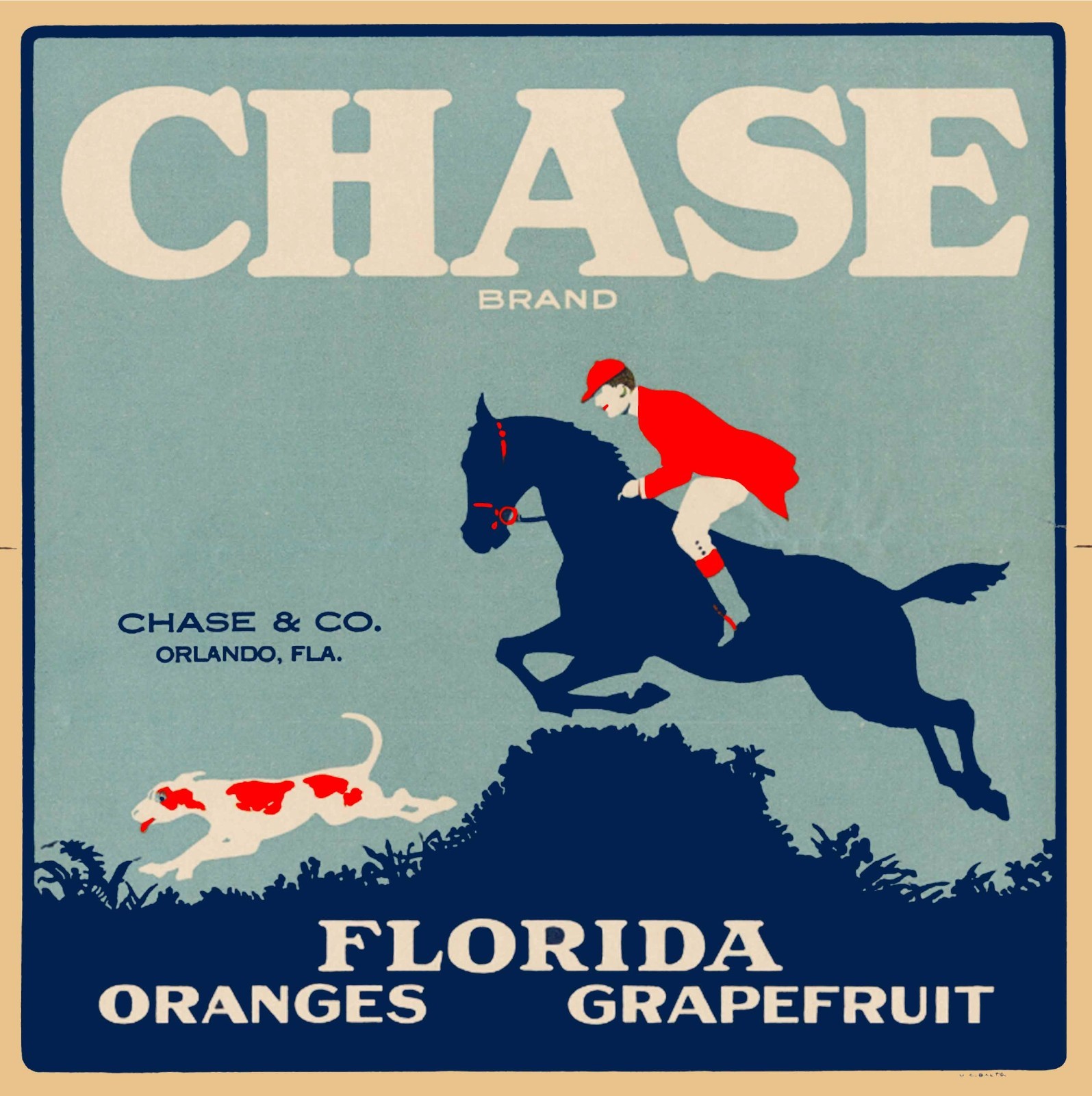 Orlando Florida Chase Brand Orange Oranges Citrus Fruit Crate Label Art ...