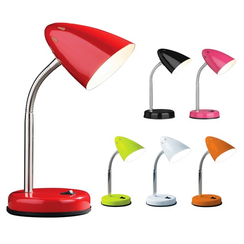Adjustable Flexi Neck Desk Lamp Study Table Lamps Bedside Reading Night ...