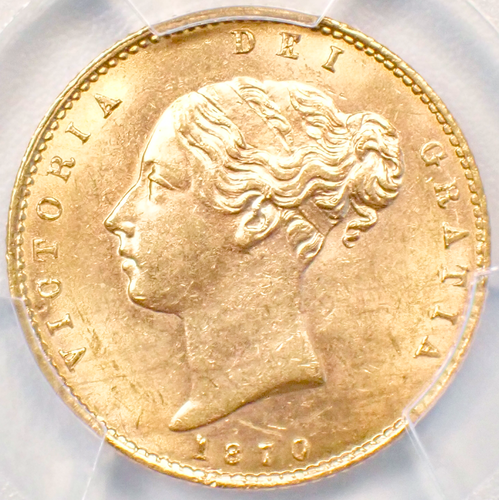 1870 Britain Victoria Gold Half Sovereign Coin 1/2S - PCGS MS64 (BU UNC ...