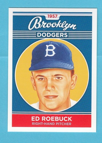 1957 Brooklyn Dodgers # 27 Ed Roebuck Baseball Card -- Box 126 | eBay