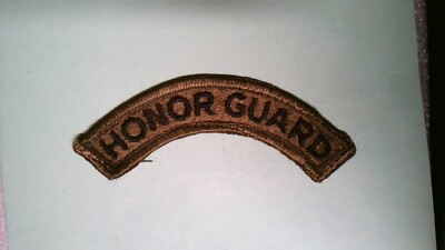 MILITARY PATCH SEW ON OLDER TAB THAT SAYS HONOR GUARD BLACK ON GREEN | eBay