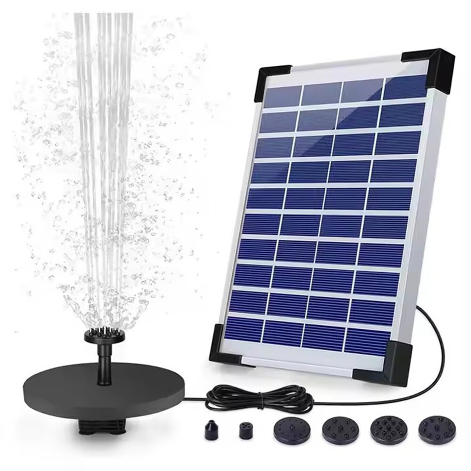Solar Panel Powered Water Pump Garden Pool Pond Fish Aquarium Fountain ...
