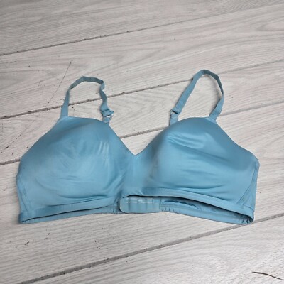Kindly Yours Womens Sustainable Padded Wireless T-shirt Bra Blue Size ...