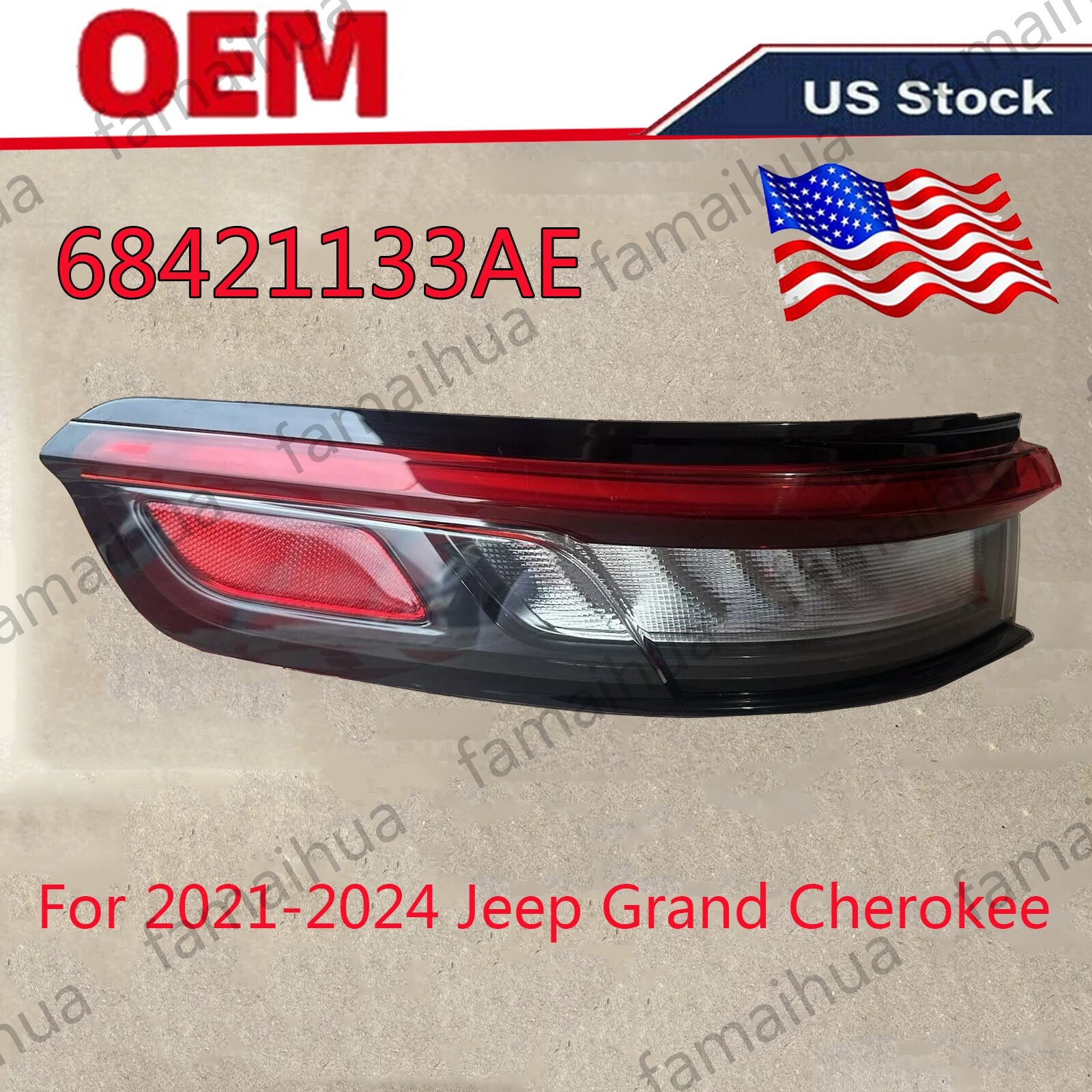 For 2021 22 23 2024 Jeep Grand Cherokee Tail Light LH Left Driver OEM ...