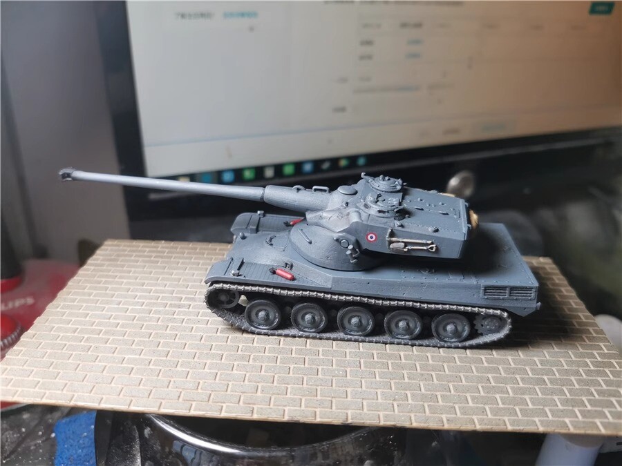 Homemade AMX50 1/72 French Heavy Military Tank Gray Painted Resin ...
