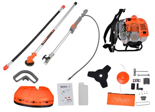 Petrol Backpack Brush Cutter Strimmer Grass Trimmer Garden 52cc 2 ...