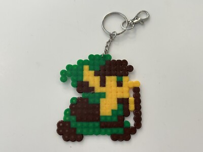 Zelda Link 8-bit Handcrafted Bead Pixel Art Legend of Zelda NES Key ...