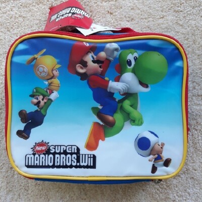 Super MARIO Lunch Box NEW Insulated YOSHI Lunchbox Bag NWT Luigi Mario ...