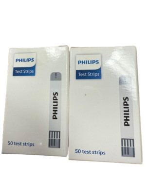 100 Philips Diabetic Blood Glucose Test Strips Expires 9/25+ | eBay
