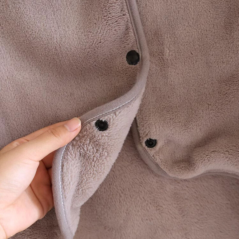 Office Lady Flannel Fleece Coat Furry Cape Blanket Cloak Warm Sleeping ...