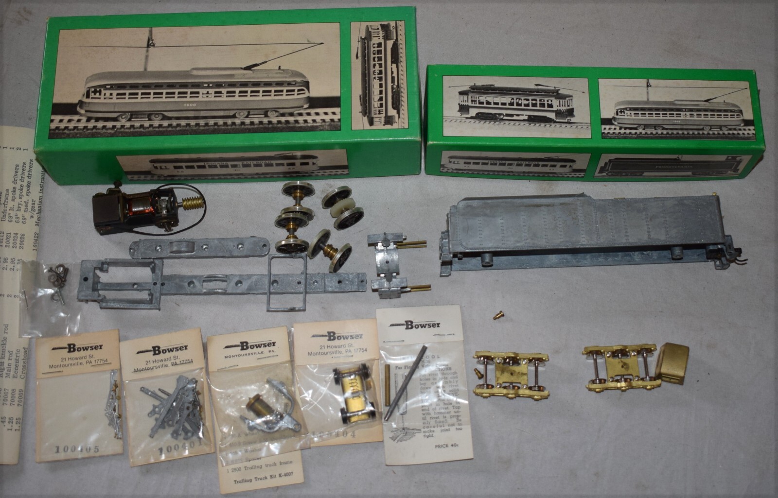 Bowser 100419 Heavy Mountain Mechanism / 100710 Decapod Tender Brass ...