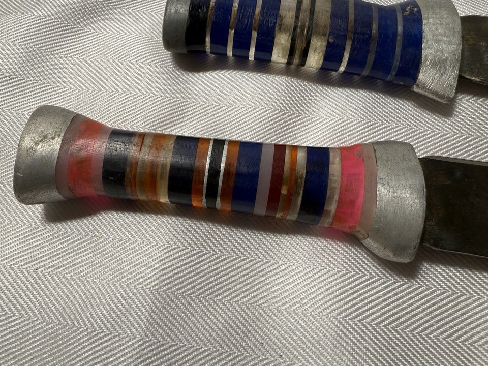Rare Vtg Simonds Molybdenum Set Of Two Striped Color Handle Knives | eBay