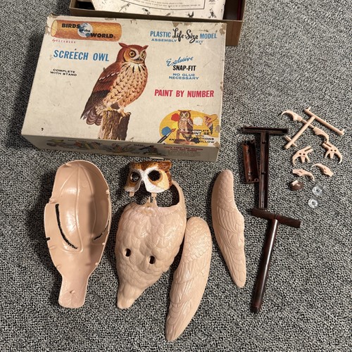 Bachmann “Birds Of The World” Screech Owl Model Kit Super Rare Missing ...