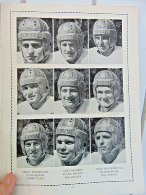 RARE 1942 GAINESVILLE FLA Football Program - RANDOPH MACON vs FLORIDA ...